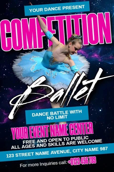 Ballet Competition Ads Template | PosterMyWall