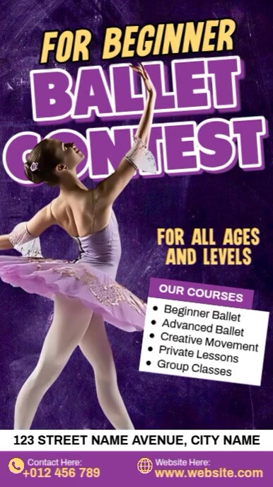 Ballet Contest Ads Templat | PosterMyWall