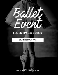 Modern Ballet Recital Flyer Poster Template | PosterMyWall