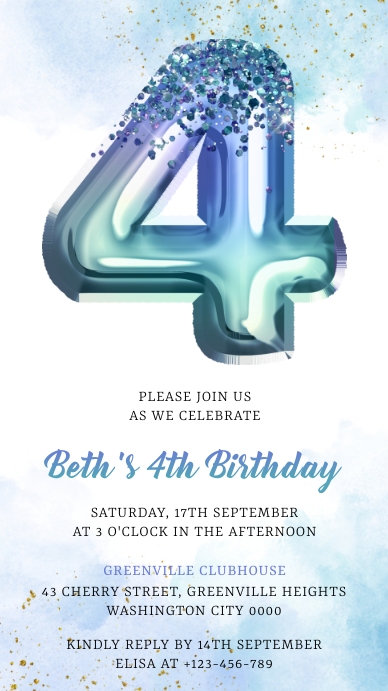 Balloon Birthday Invitation Template | PosterMyWall
