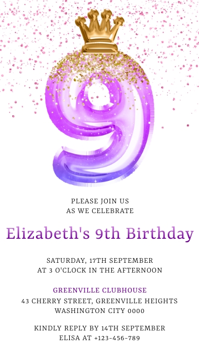 Balloon Birthday Invitation Template | PosterMyWall