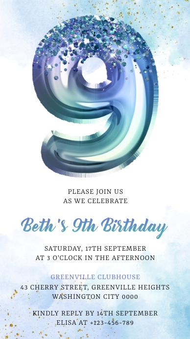 Balloon Birthday Invitation Template | PosterMyWall