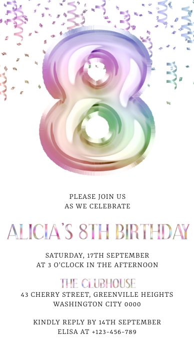 Balloon Birthday Invitation Template | PosterMyWall