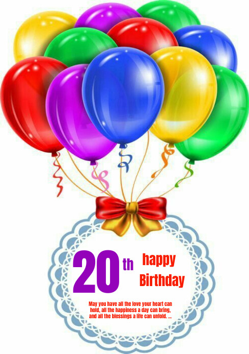 balloon birthday poster Template | PosterMyWall