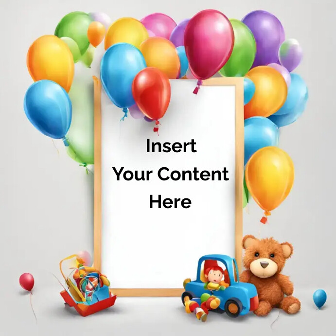 Copy of Balloon Design Template for Kids Party | PosterMyWall