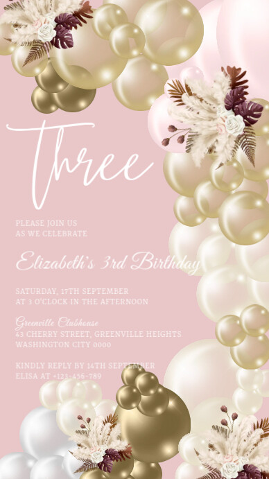 Balloons Invitation Template | PosterMyWall