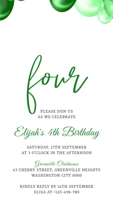 Balloons Invitation Template | PosterMyWall