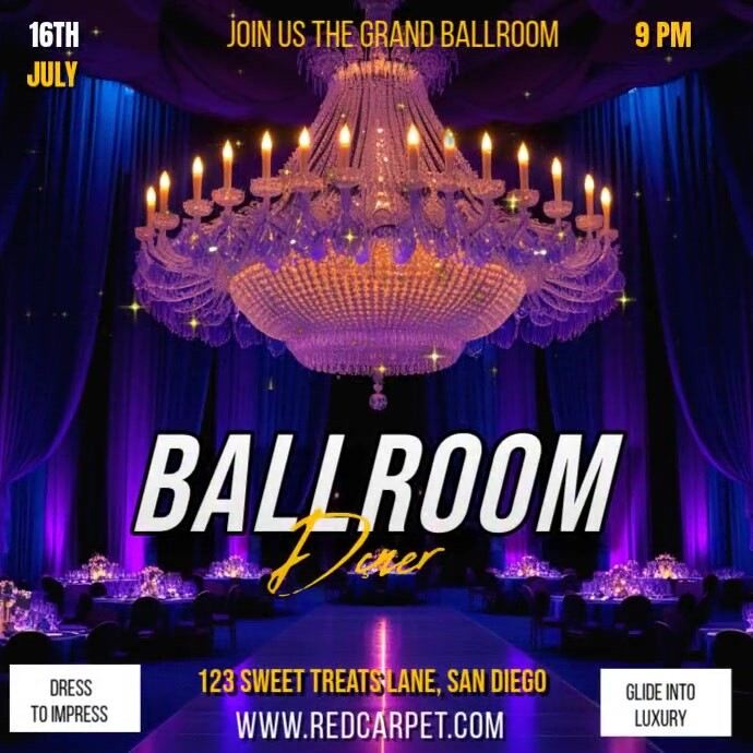 Copy of Ballroom Dinner Flyer | PosterMyWall