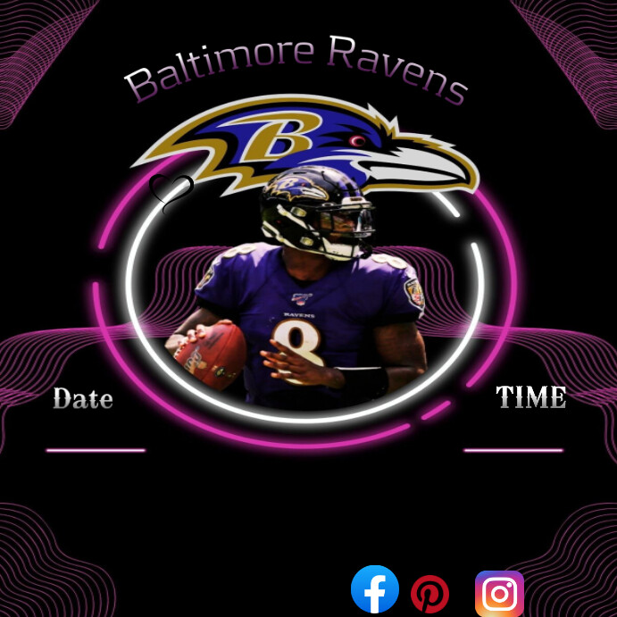 Baltimore Ravens Instagram Post Template | PosterMyWall