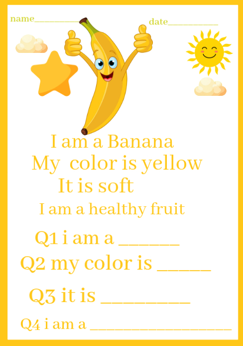 Banana Template | PosterMyWall