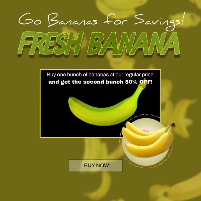 banana promo offer Template | PosterMyWall