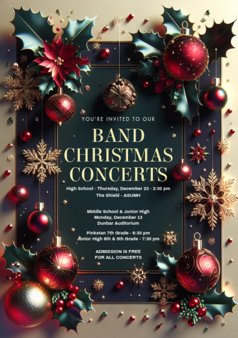 Band Christmas Concert Invite Template | PosterMyWall