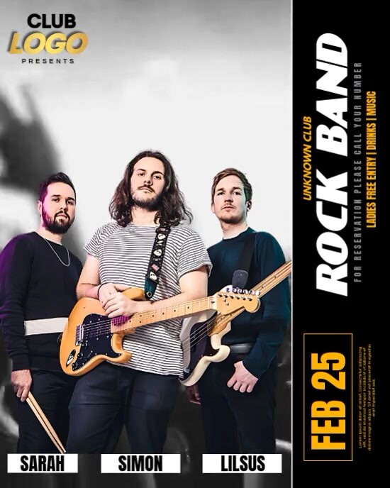 band concert ads Template | PosterMyWall