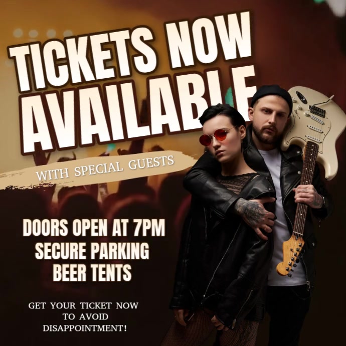 Szablon Band Concert event ad instagram square post design template ...