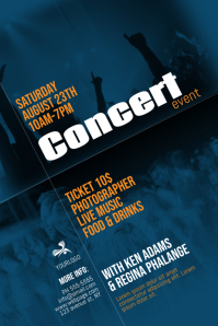 old newspaper concert event flyer template newsletter | PosterMyWall