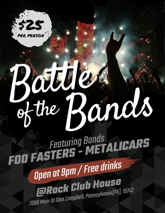 Band/Concert Flyer Template | PosterMyWall