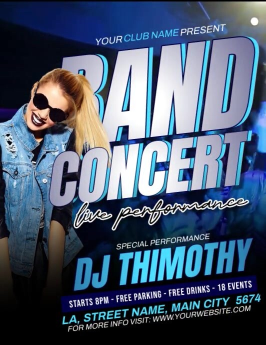 Plantilla de Band Concert Live Performance | PosterMyWall