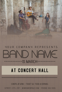 Vintage Band Poster Template for fans | PosterMyWall
