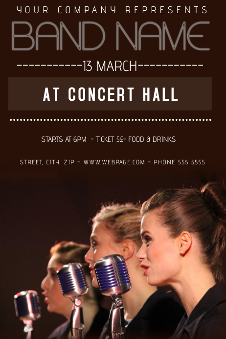 band concert flyer template with picture | PosterMyWall