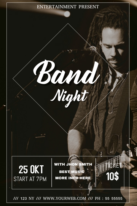 Copy of Band event flyer template | PosterMyWall