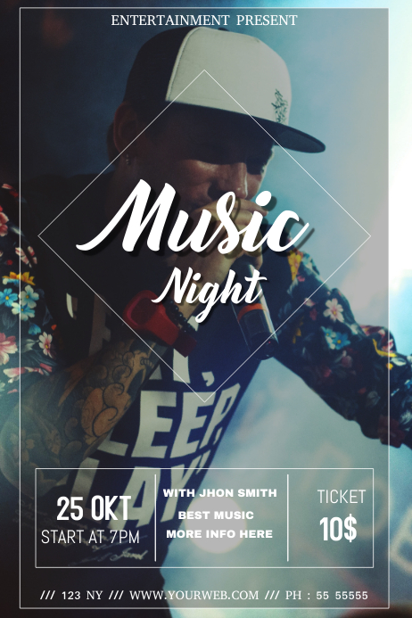 Brosur Templat Selebaran Acara Band | PosterMyWall