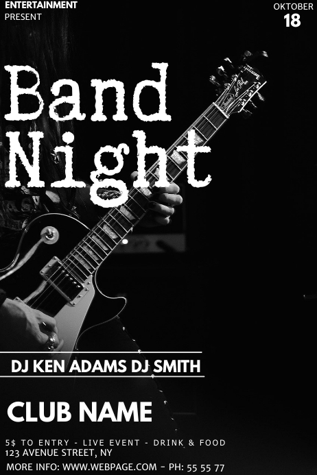 Copy of Band event party flyer template | PosterMyWall