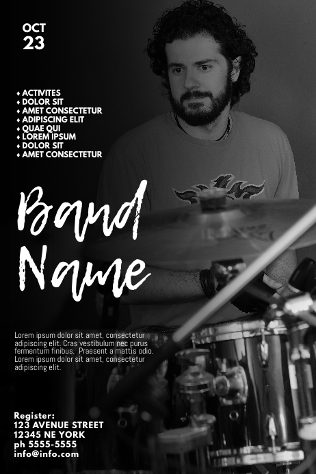 band Flyer Design Template | PosterMyWall