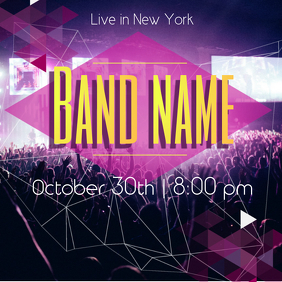 Yellow Live Concert Instagram template | PosterMyWall