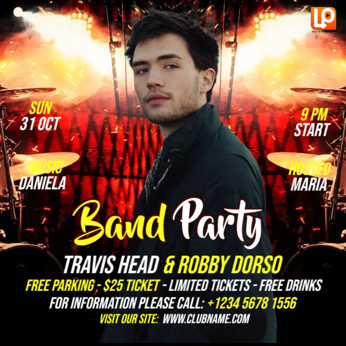 Plantilla de Band Party Ads | PosterMyWall