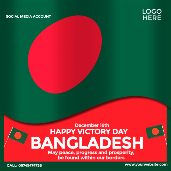 Bangladesh Victory Day Template | PosterMyWall