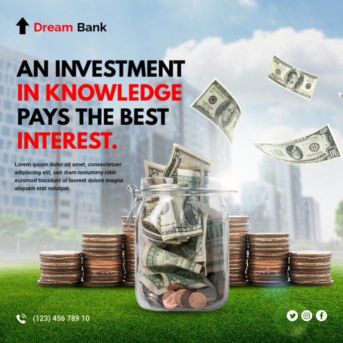Bank Investment Template | PosterMyWall