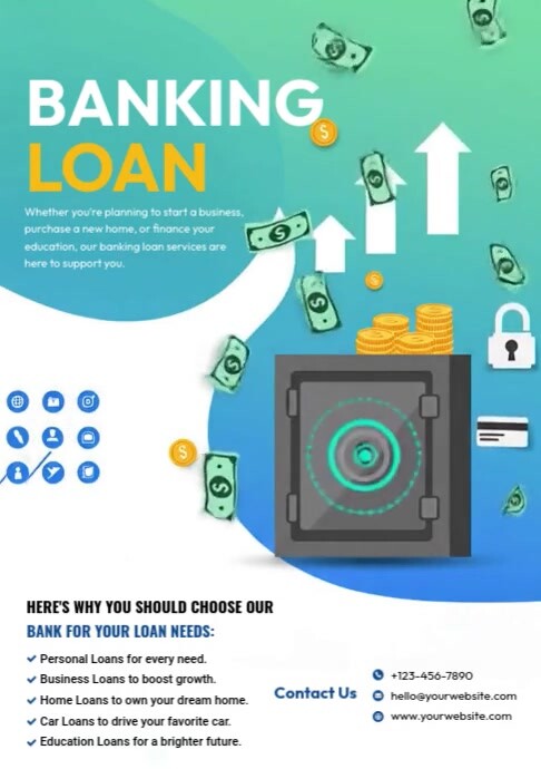 Bank Loan Flyer Template | PosterMyWall