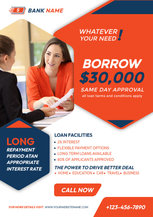 Bank Loan Flyer Template | PosterMyWall