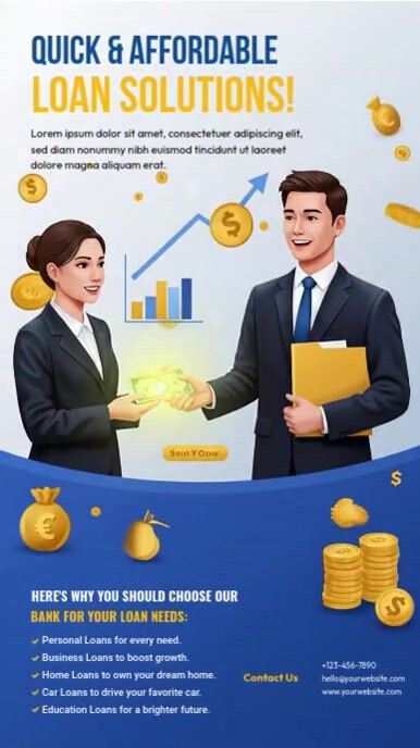 Banking Loan Service Instagram Reel Template | PosterMyWall