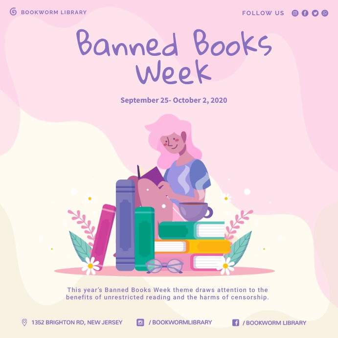 Banned Books Club Instagram Post Template | PosterMyWall