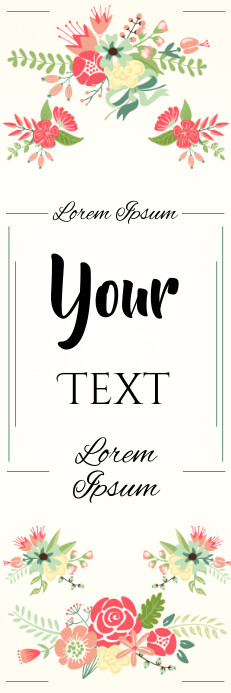 Copy of Banner 2' 6' with flowers, floral template fr | PosterMyWall