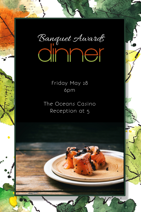 banquet awards dinner flyer template | PosterMyWall