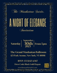 FLORAL BANQUET INVITATION FLYER Template | PosterMyWall