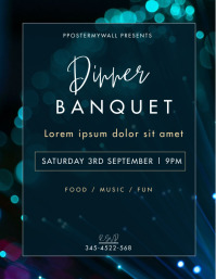 FLORAL BANQUET INVITATION FLYER Template | PosterMyWall