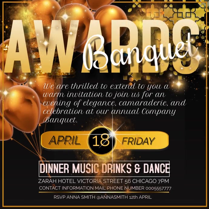 Copy of banquet dinner template (1) | PosterMyWall