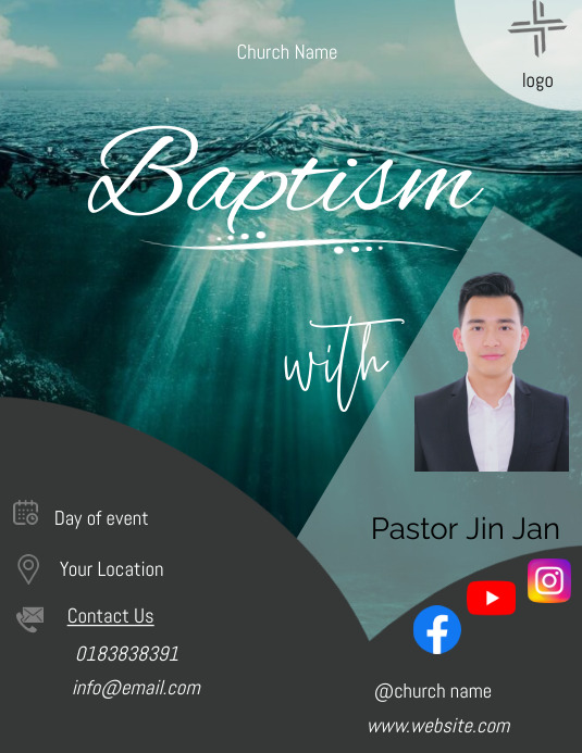 Baptims Template | PosterMyWall