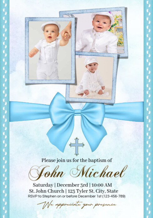 baptism a4 Template | PosterMyWall