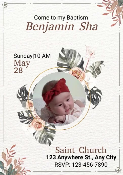 Baptism Ads Template | PosterMyWall