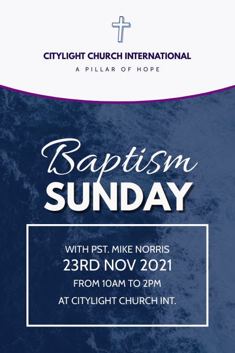 baptism church flyer Template | PosterMyWall