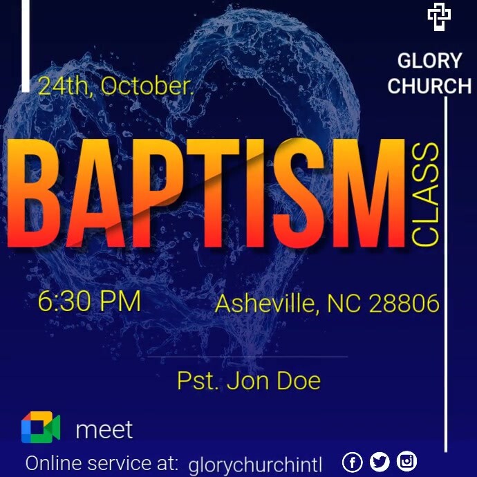 BAPTISM CLASS (4) Template | PosterMyWall