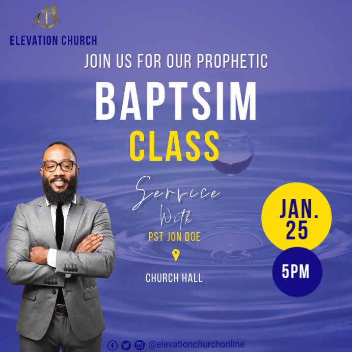 baptism class (8) Template | PosterMyWall
