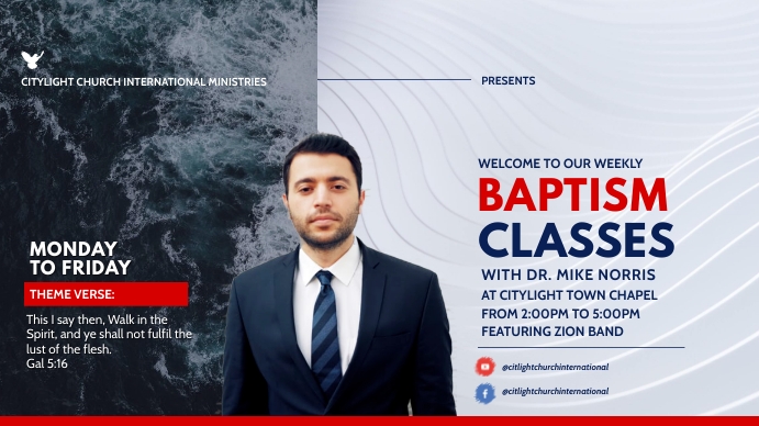 baptism classes flyer template | PosterMyWall
