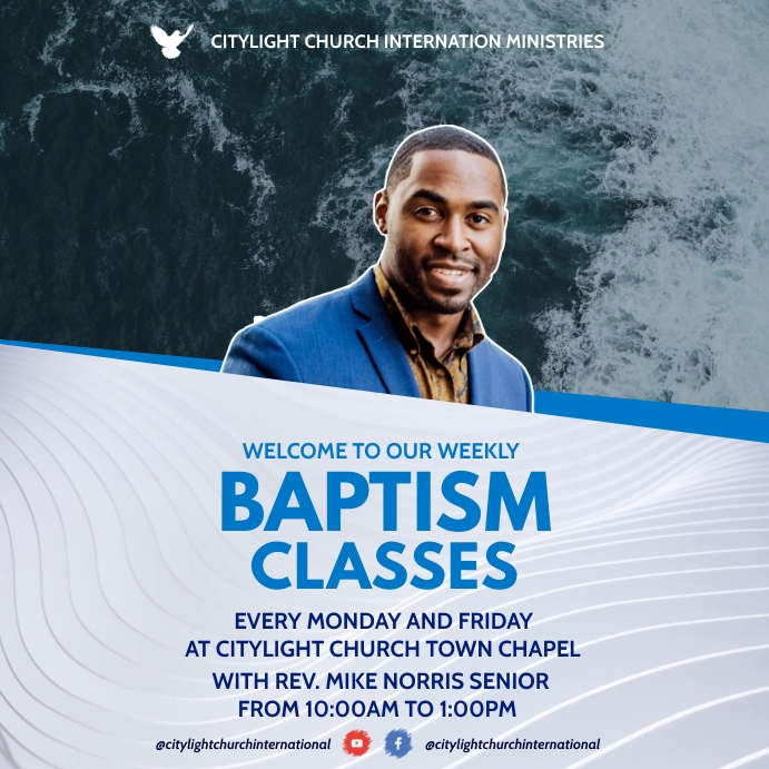 baptism classes flyer template | PosterMyWall