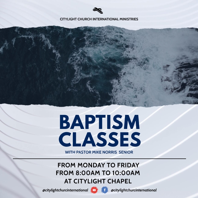 baptism classes flyer template | PosterMyWall