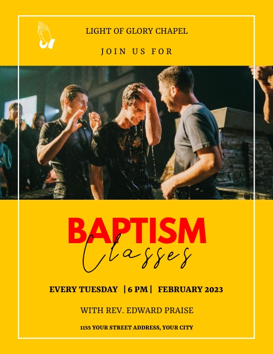 Copy of BAPTISM CLASSES POSTER | PosterMyWall
